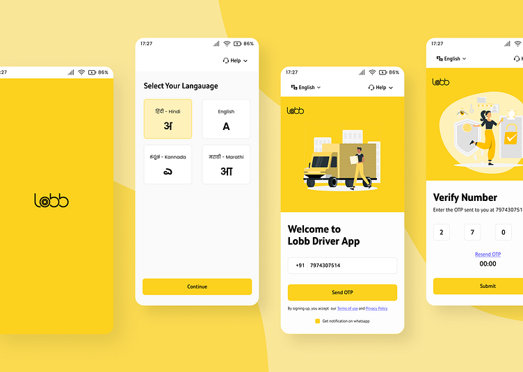Driver Login Screen by Anurag Mistry on Dribbble