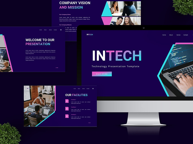 Intech - Technology Powerpoint Templates by Deepslide Studio on Dribbble