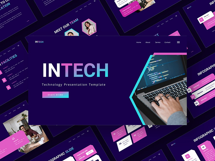 Intech - Technology Powerpoint Templates by Deepslide Studio on Dribbble