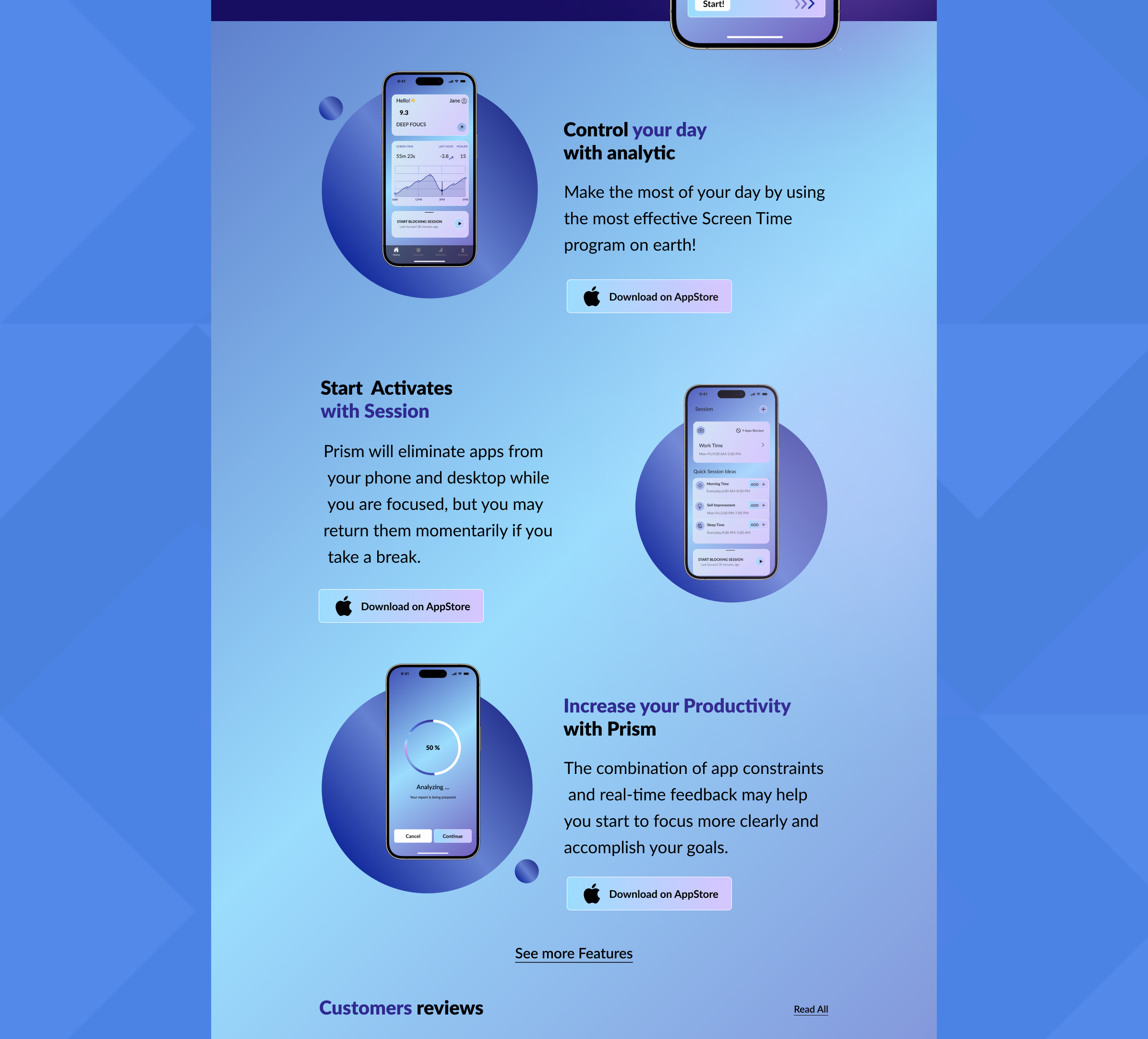 Prism App Landing Page by Tehmina UI/UX Designer on Dribbble