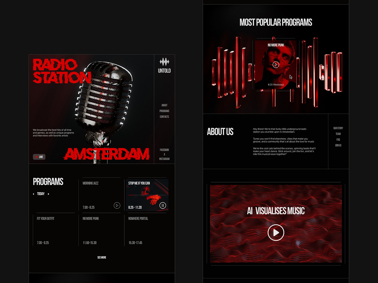 Radio Station Website UX UI design by Alex Balakin on Dribbble
