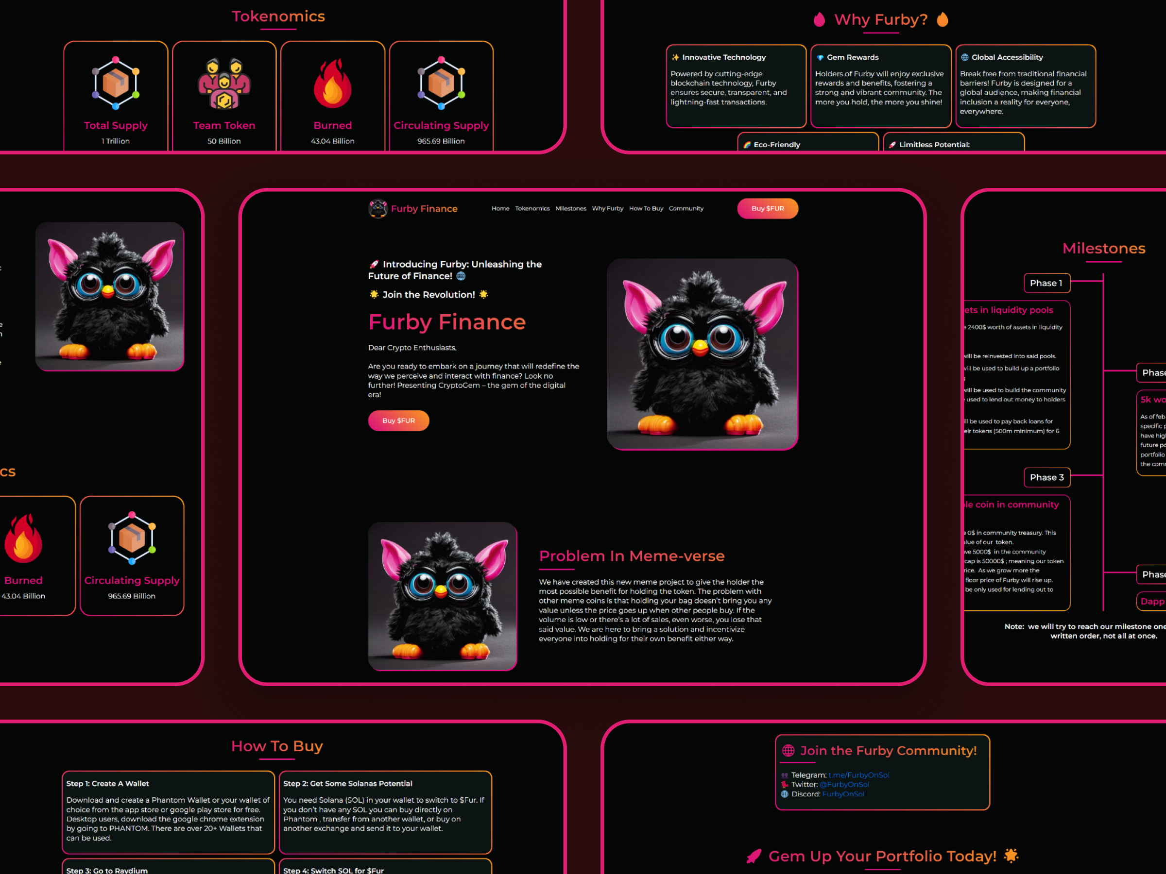 Furby Meme Coin Landing Page Design by Adebayo Toheeb on Dribbble