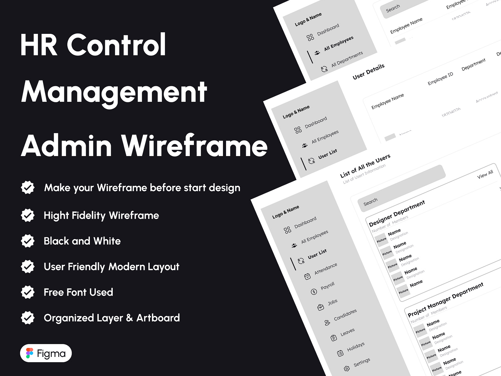 HR Management- Admin Panel Wireframe by Nosin Atia on Dribbble HR Management- Admin Panel Wireframe by Nosin Atia on Dribbble