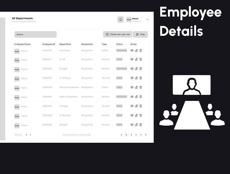 HR Management- Admin Panel Wireframe by Nosin Atia on Dribbble HR Management- Admin Panel Wireframe by Nosin Atia on Dribbble