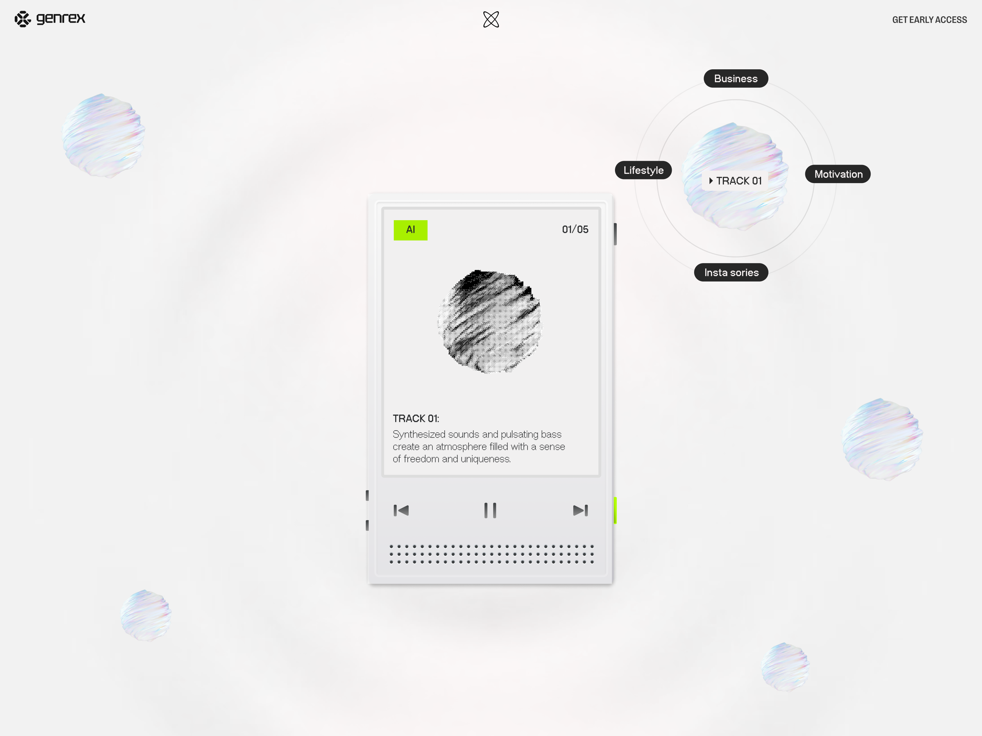 AI Music Platform Landing page by Andrew for Zajno on Dribbble
