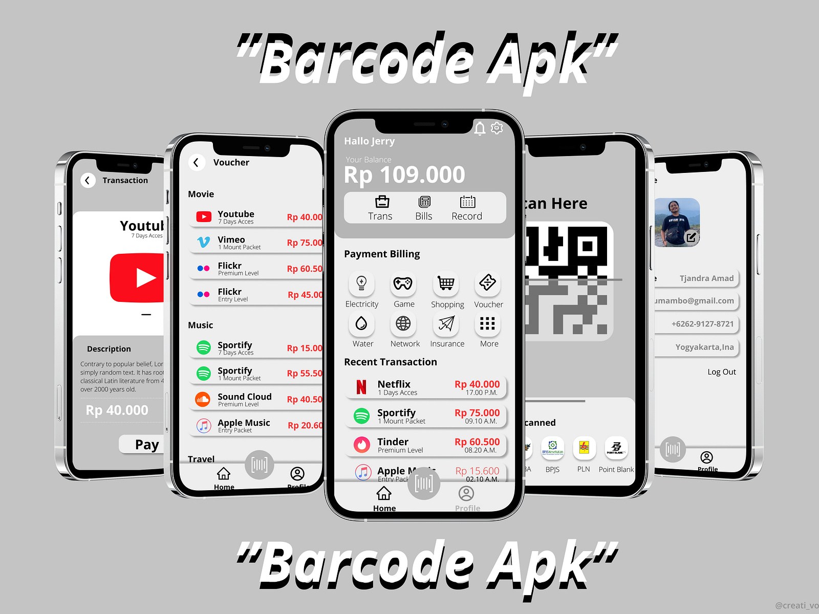Barcode Apk by Tjandra Amad on Dribbble