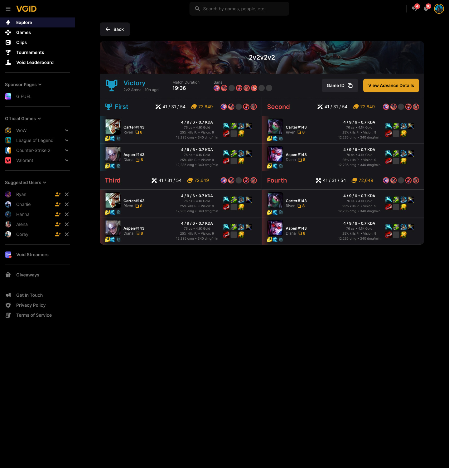 Void League of Legends Game Pages by Dion Dwirian on Dribbble