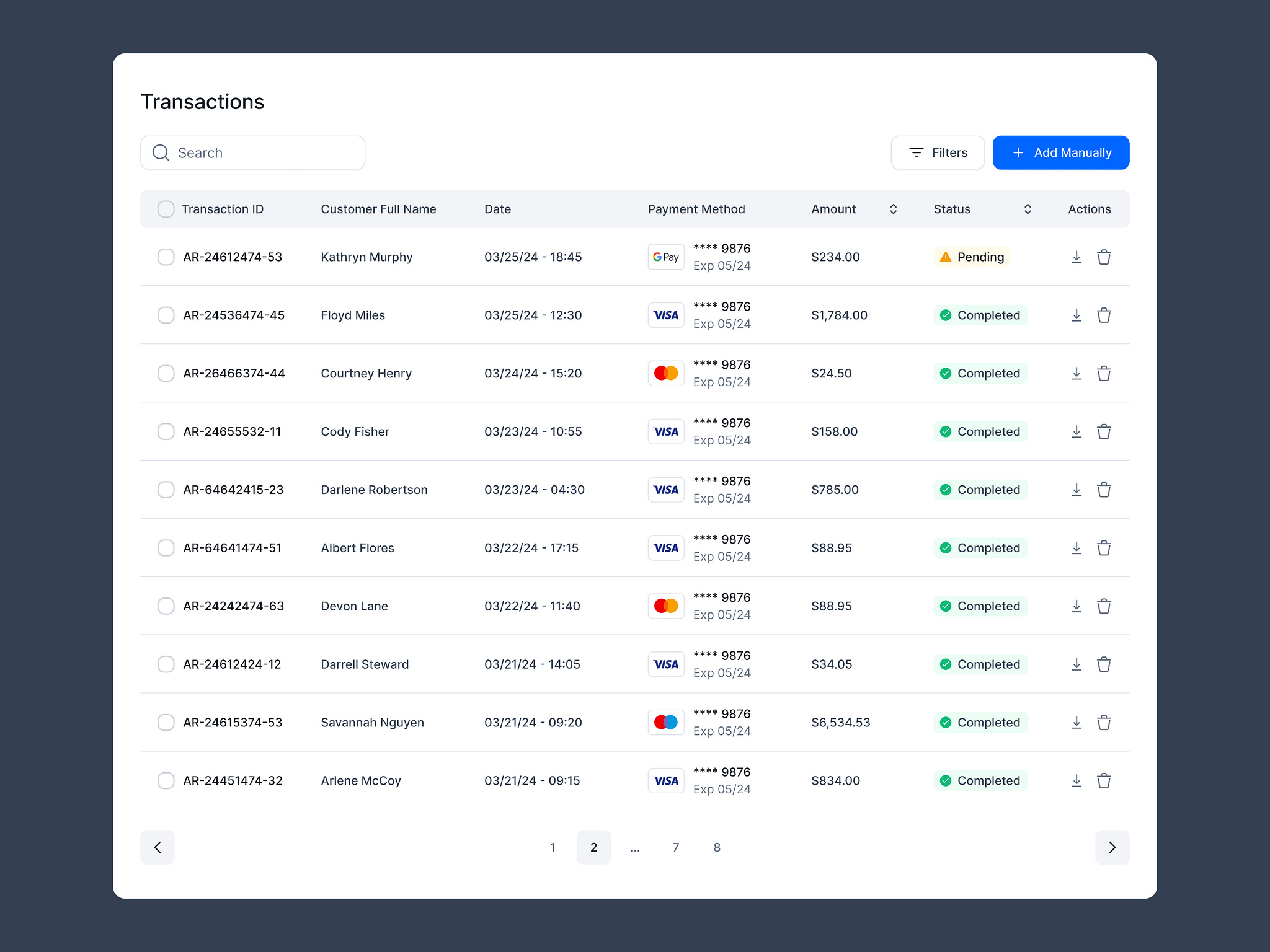 Data Table UI - Beyond UI by Beyond UI on Dribbble