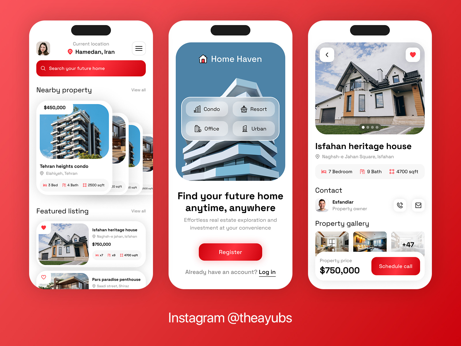 Real Estate Mobile App Design by Ayub Shaikh on Dribbble