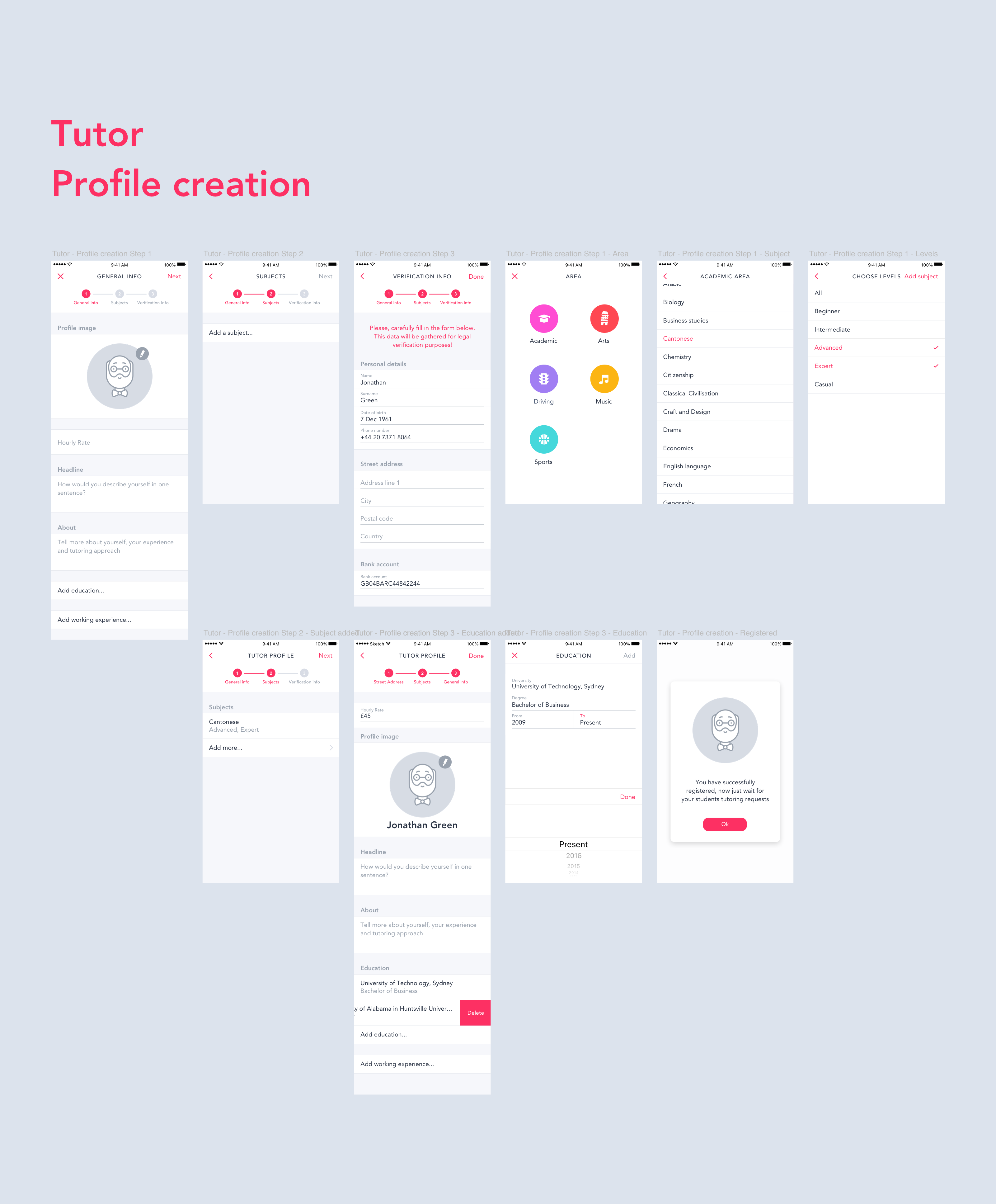 Centralized tutoring marketplace - Grasp App by Maxim Matsevich on Dribbble