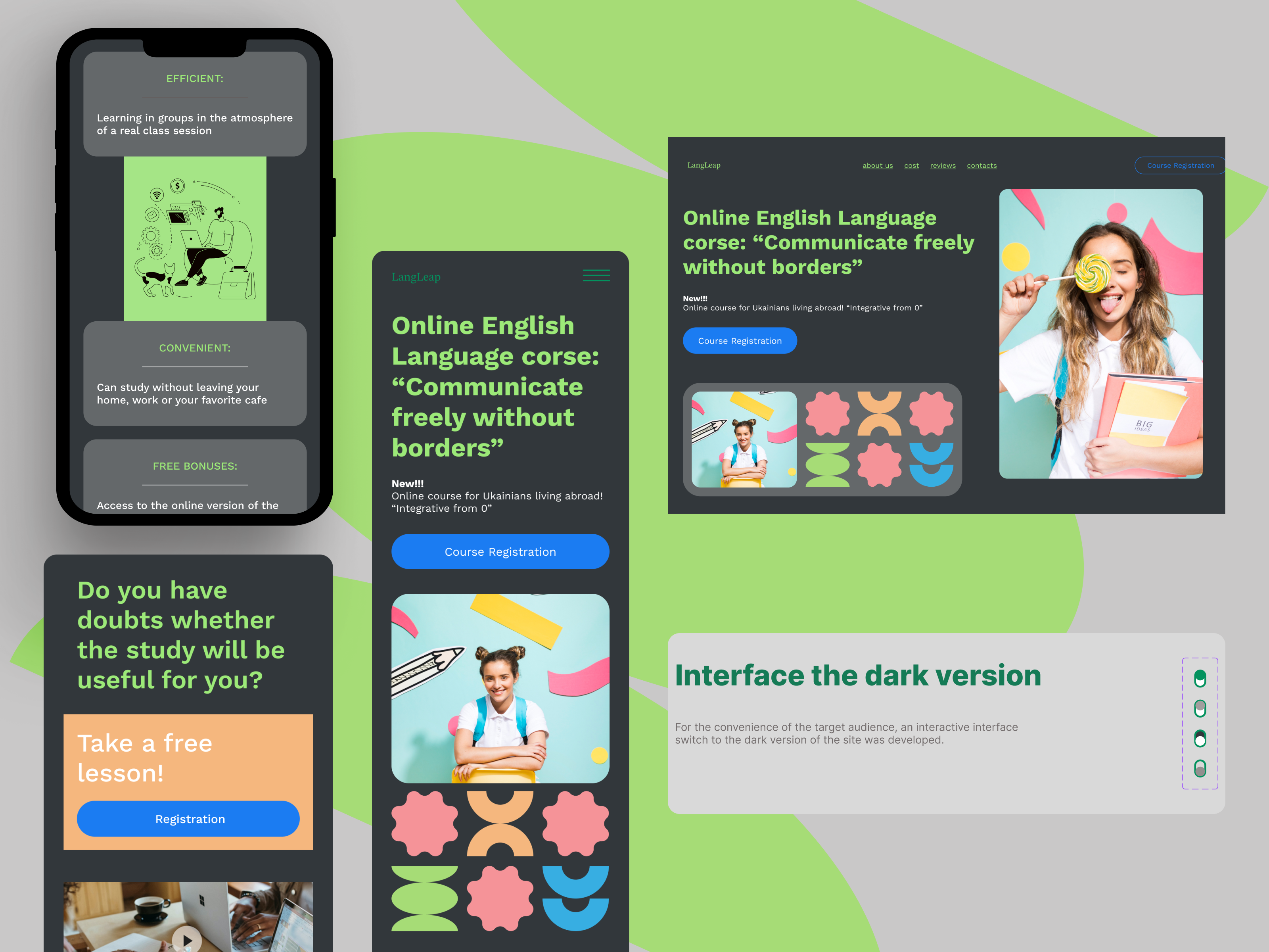 UI/UX Designer Online English corse by Kristina Demianenko on Dribbble