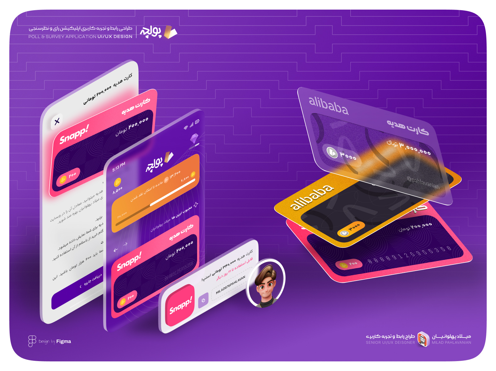 UIUX Design of Poll & Survey Mobile App by Milad Pahlavanian on Dribbble