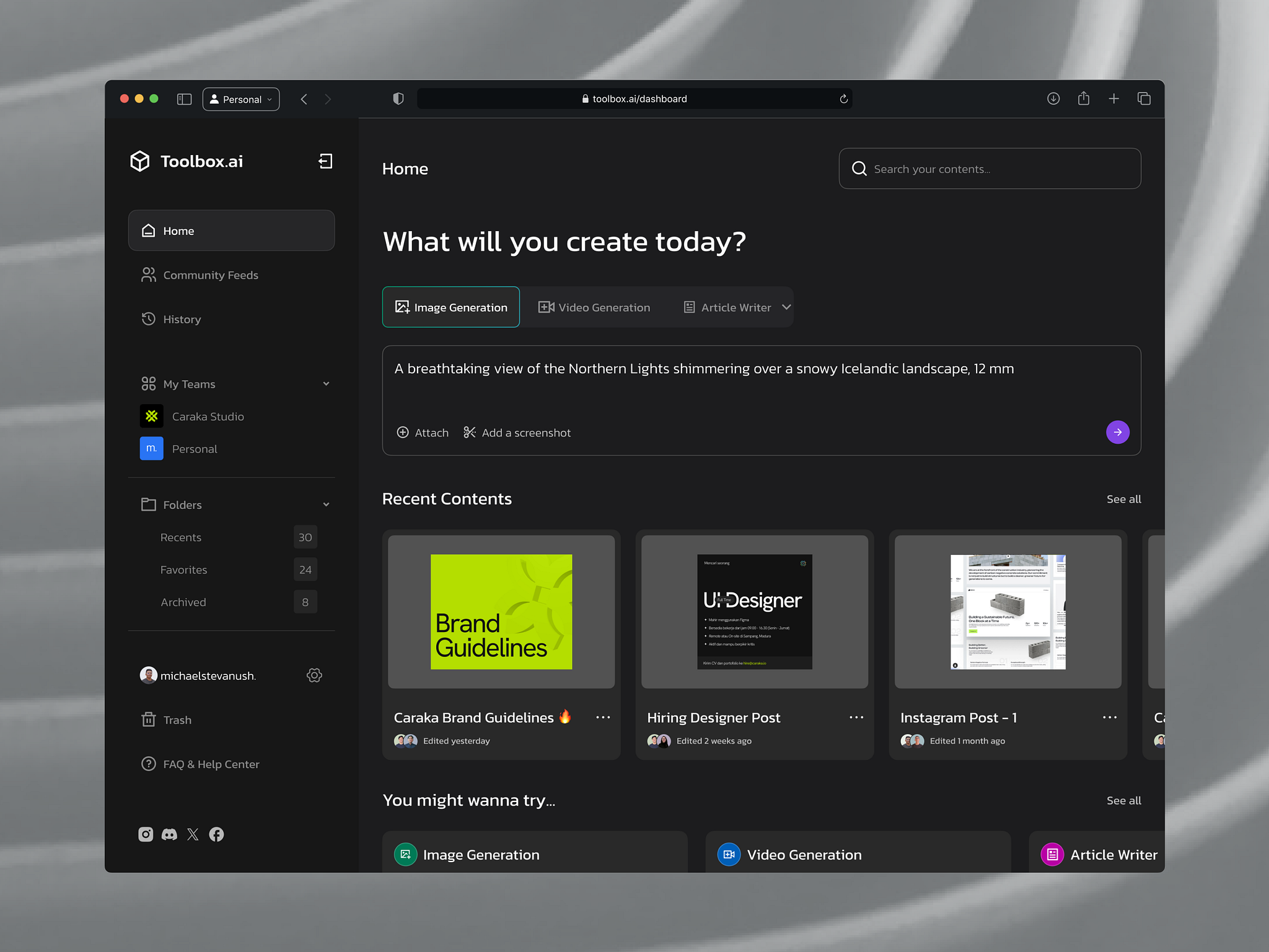 Toolbox.ai - AI Content Creator Dashboard by Michael Stevanus Hartono ️ ...