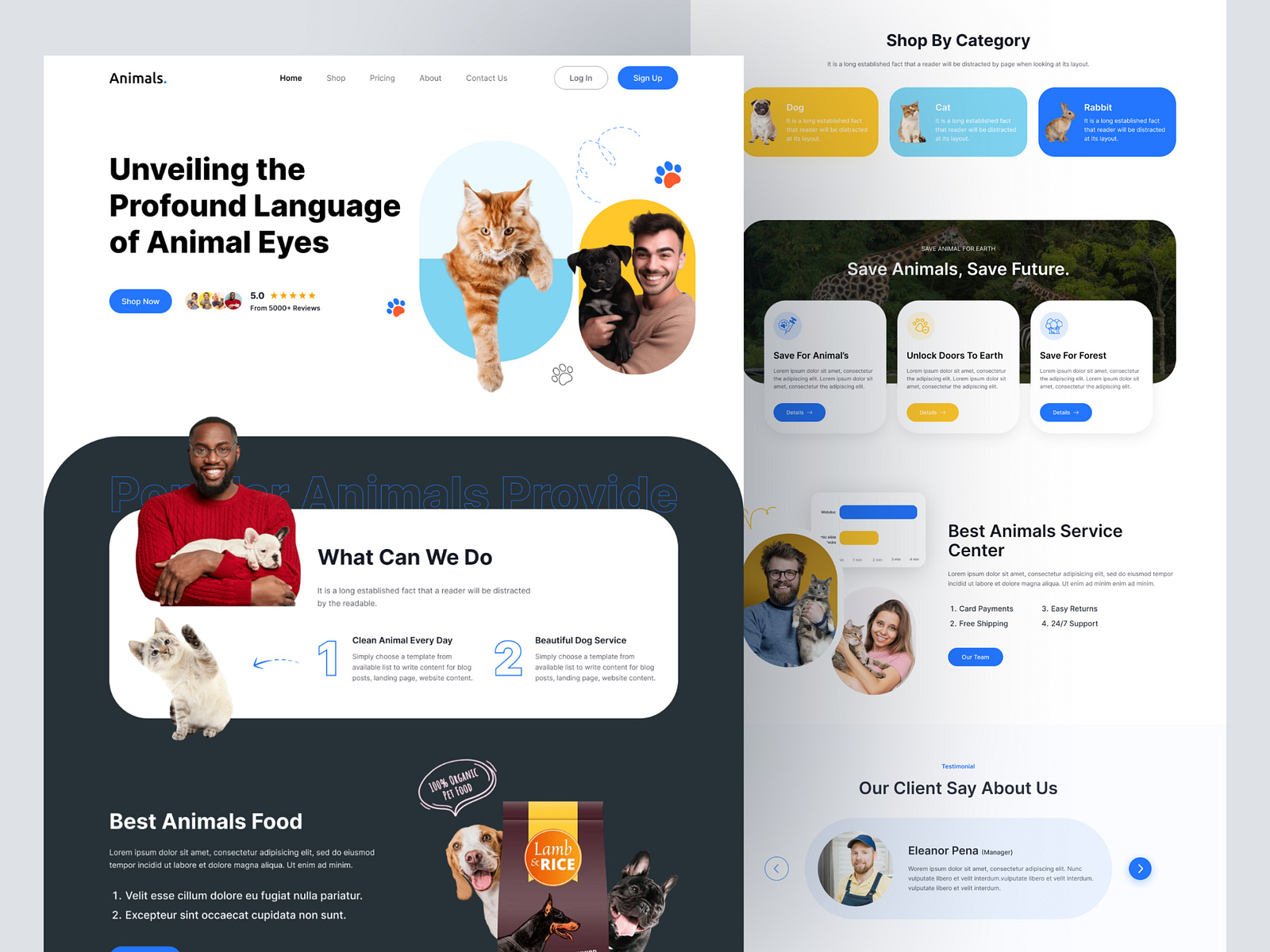 Animal website ui design by Omar Faruk on Dribbble