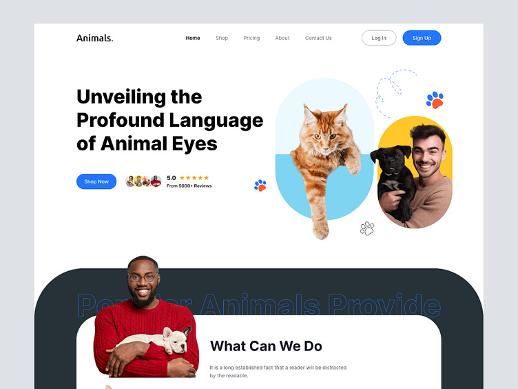 Animal website ui design by Omar Faruk on Dribbble