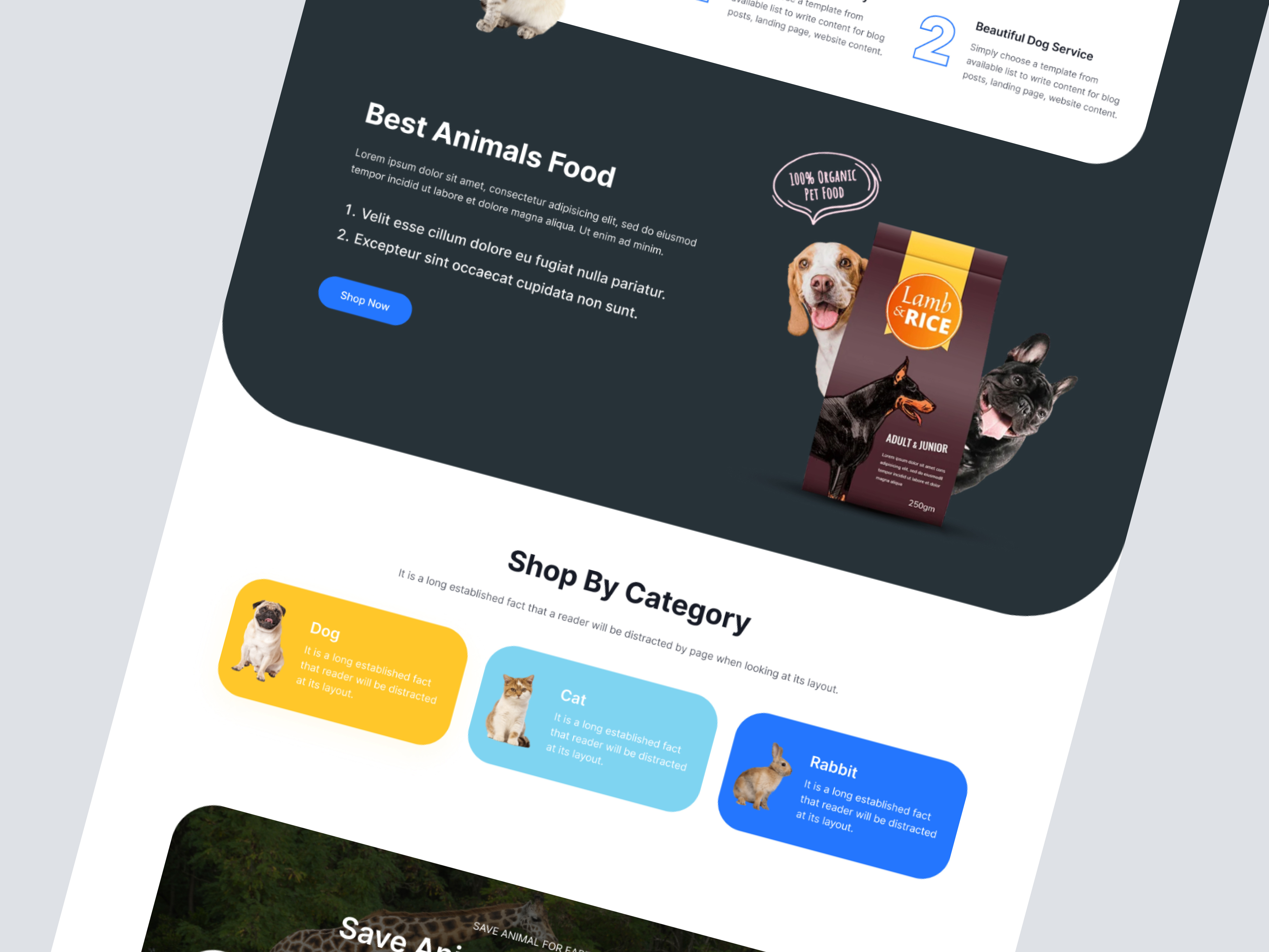 Animal website ui design by Omar Faruk on Dribbble