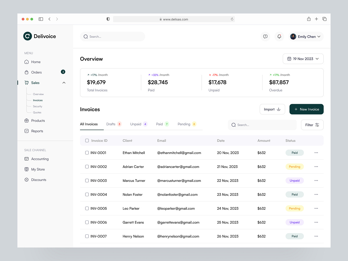 Invoice by Delisas: UX/UI & SaaS Agency on Dribbble