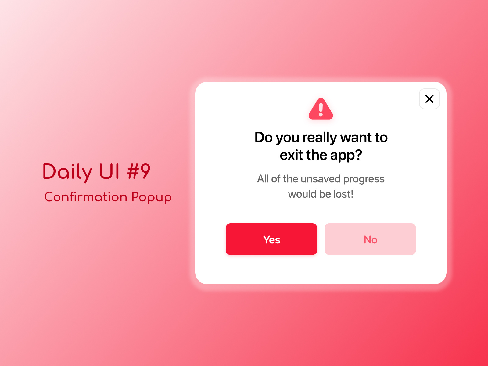 Confirmation Popup by Benginur Hajjaj on Dribbble