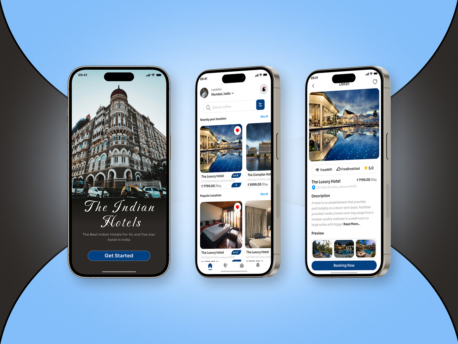 Hotels Mobile App UI Design by MANISH KUMAR MAHAWAR on Dribbble