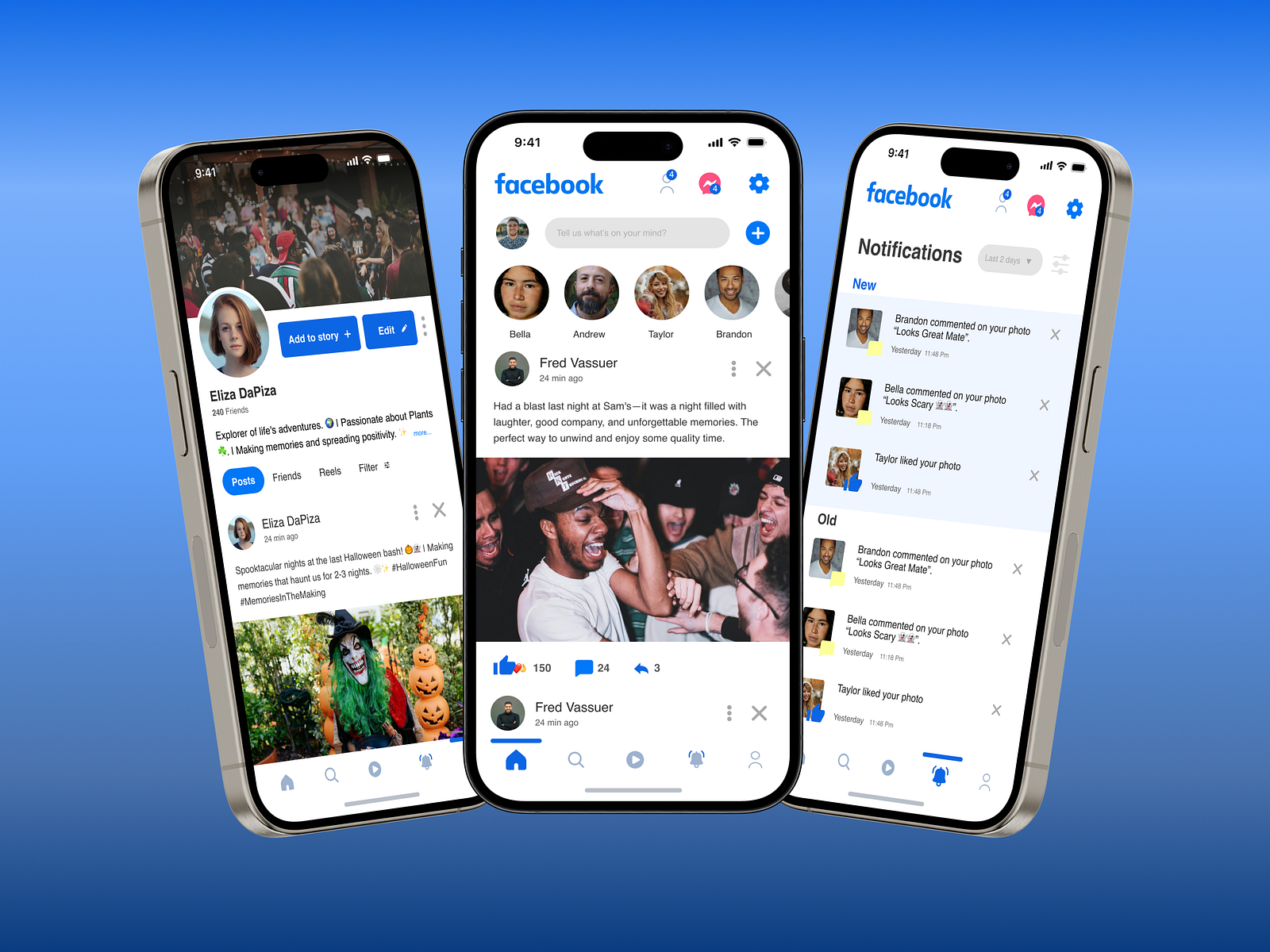 Facebook App Redesign by Abhimanyu Saroha on Dribbble