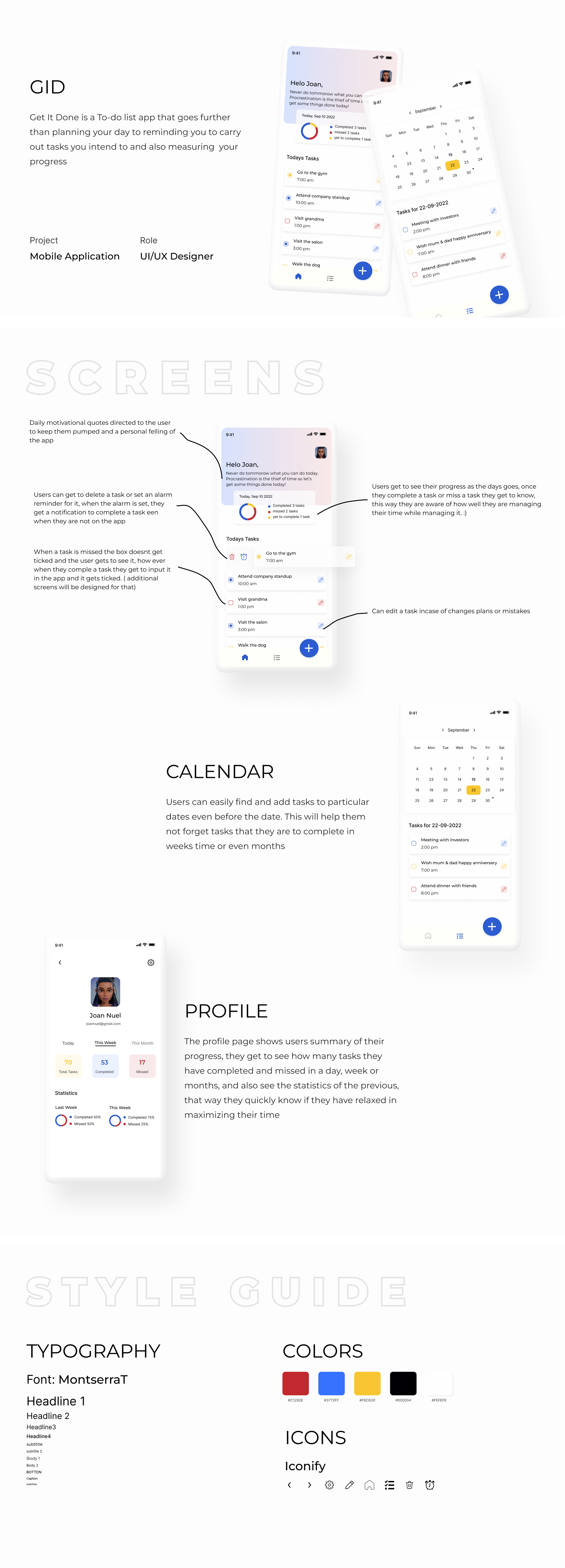 Todo list app UI by Favour Stephen on Dribbble