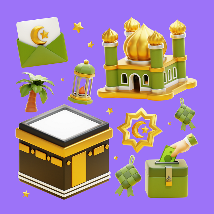 Ramadan 3D Design Assets by Amanda Patamakanthin for IconScout on Dribbble Ramadan 3D Design Assets by Amanda Patamakanthin for IconScout on Dribbble