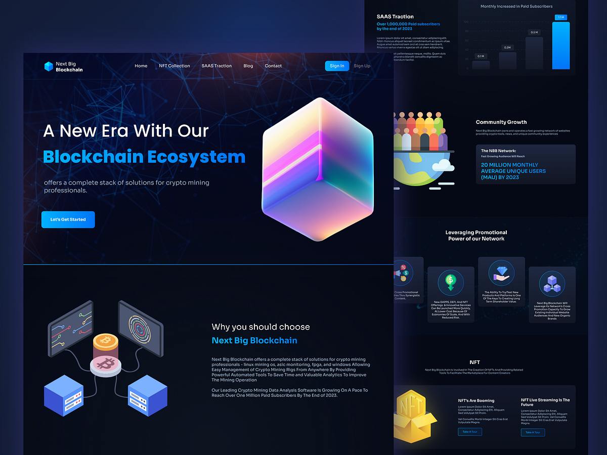 Web3 Blockchain Service Landing Page Design by Ronnie Abs on Dribbble