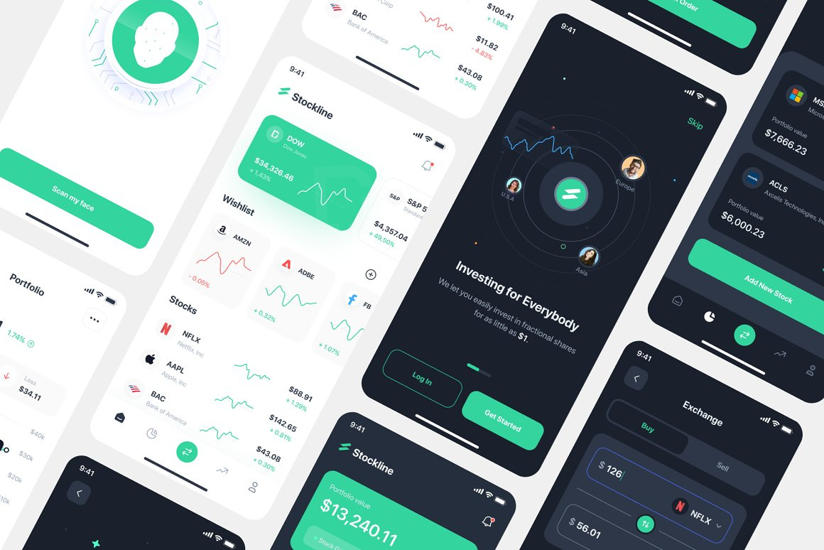 Stockline - Stock Market App UI Kit by Best UX UI Design on Dribbble Stockline - Stock Market App UI Kit by Best UX UI Design on Dribbble