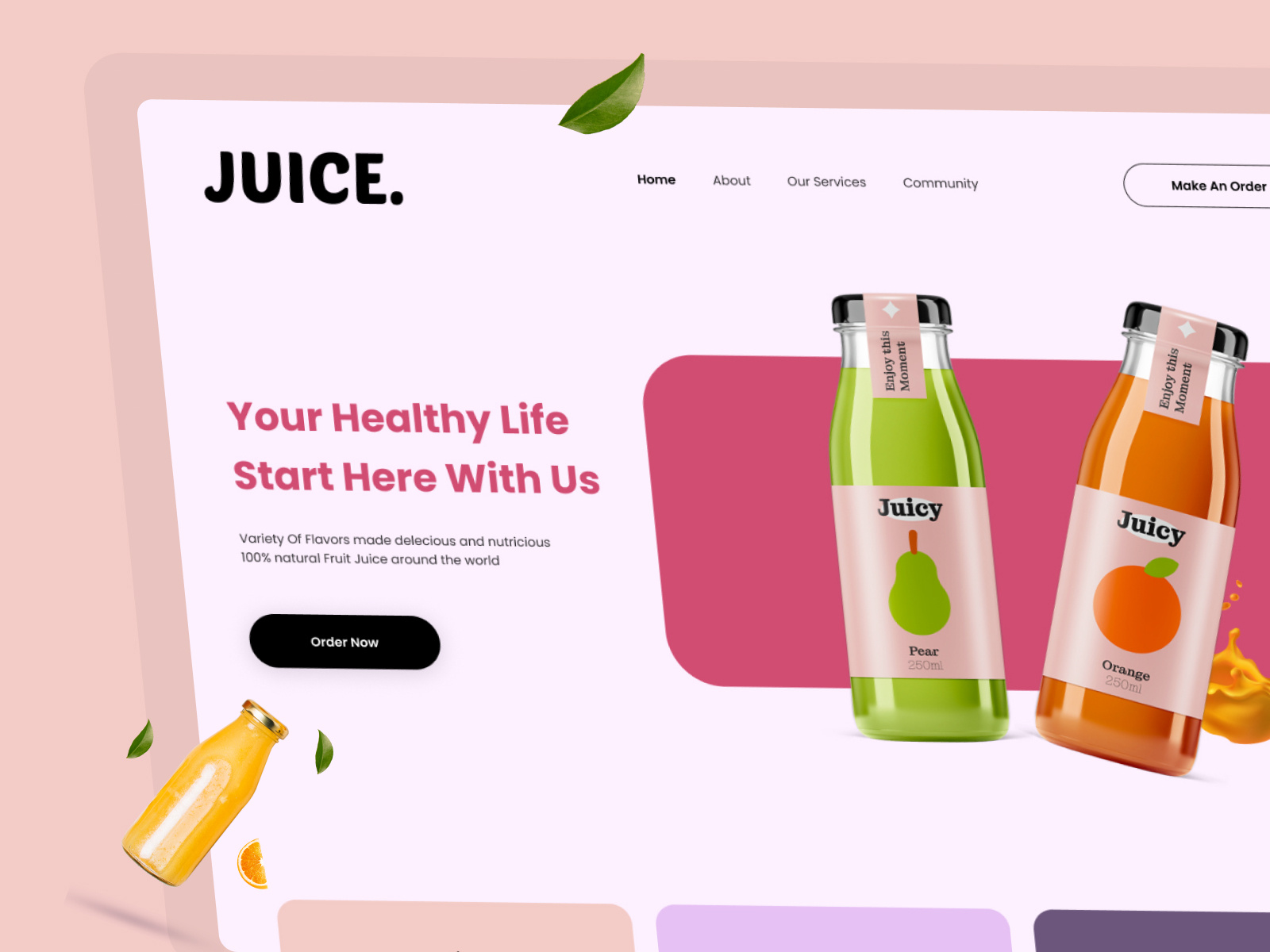 Smoothies🥤 Website🌐 UI Design by IndyLogix Solutions on Dribbble