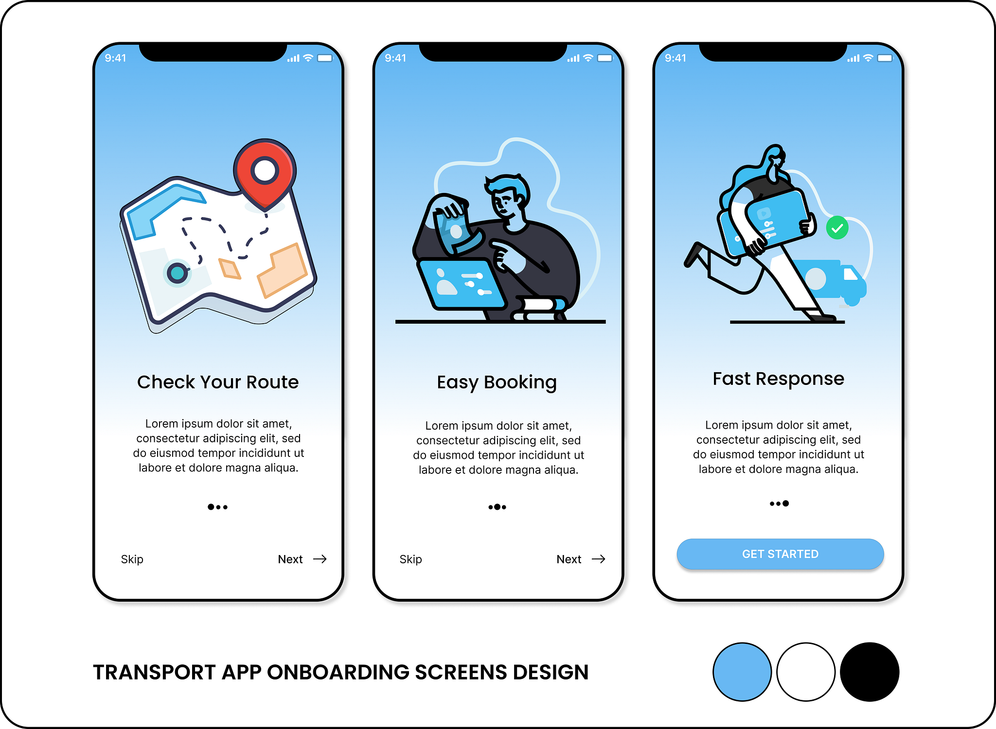 Transport App Onboarding Screens UI Design by Sumit Dolas on Dribbble