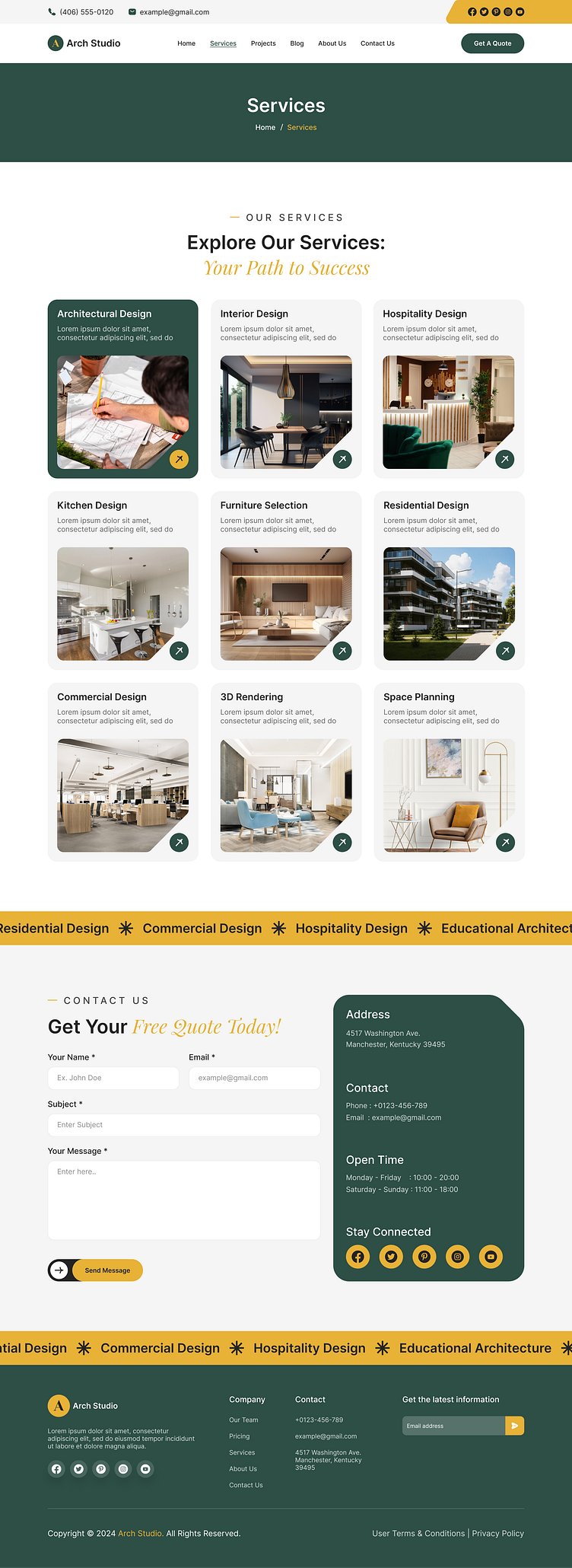 Architecture and Interior Design Website Figma | UIUX Design by ...