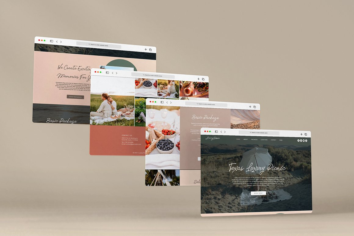 Luxury Picnic Website Template - Wix by Creative Shopify And Mockups ...