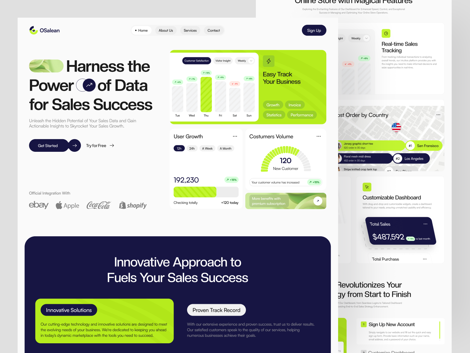 OSalean - Sales Landing Page by Rima Dwi Novika for Plainthing Studio ...