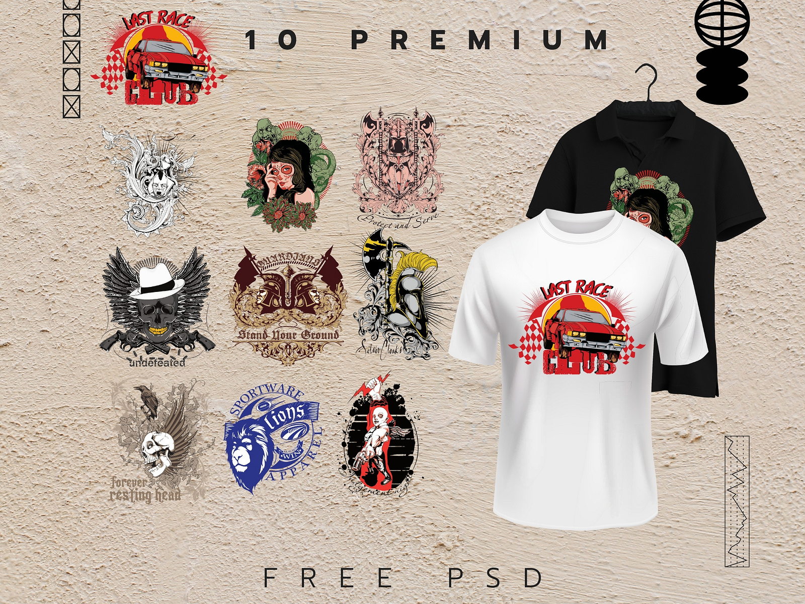 10 Premium t shirt design free by WORK10XSPEED on Dribbble