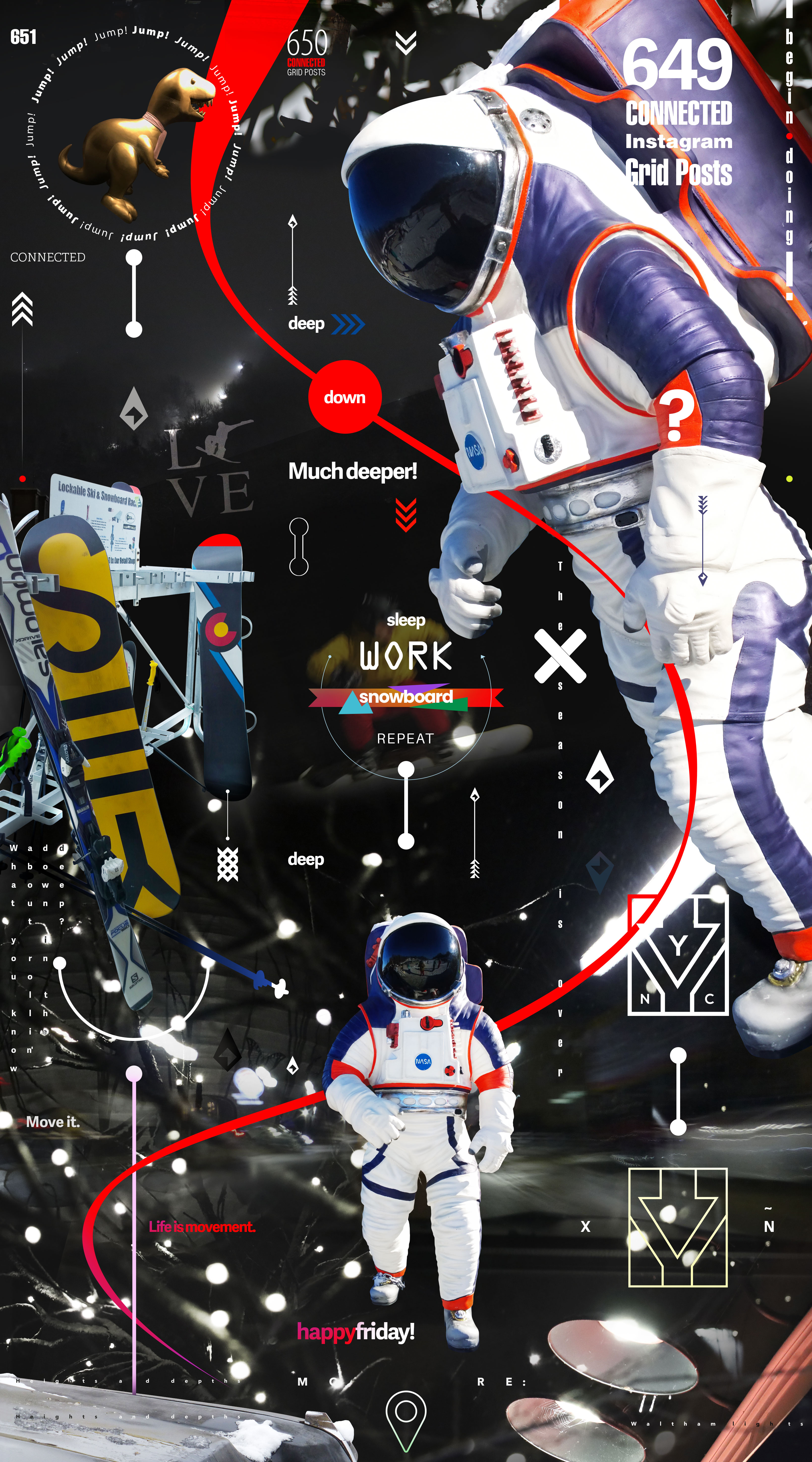 My Perfect Schedule for Winter: Design and Snowboarding. IG Grid by ...