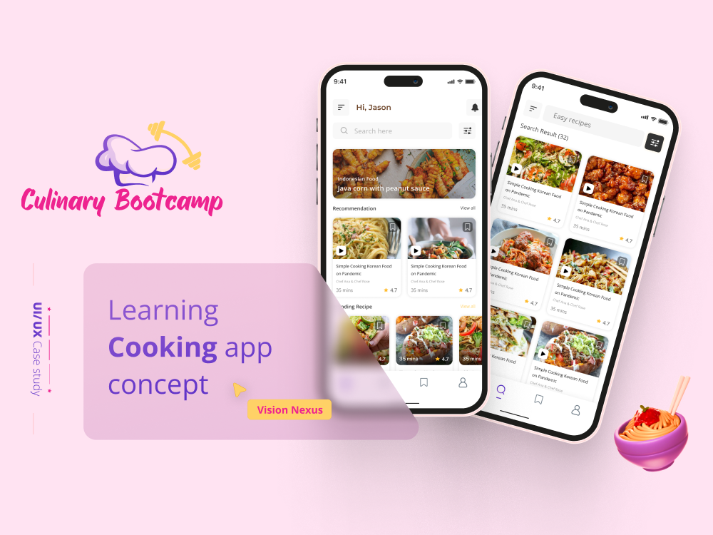 Culinary Mobile App UI UX Design by Vision Nexus on Dribbble