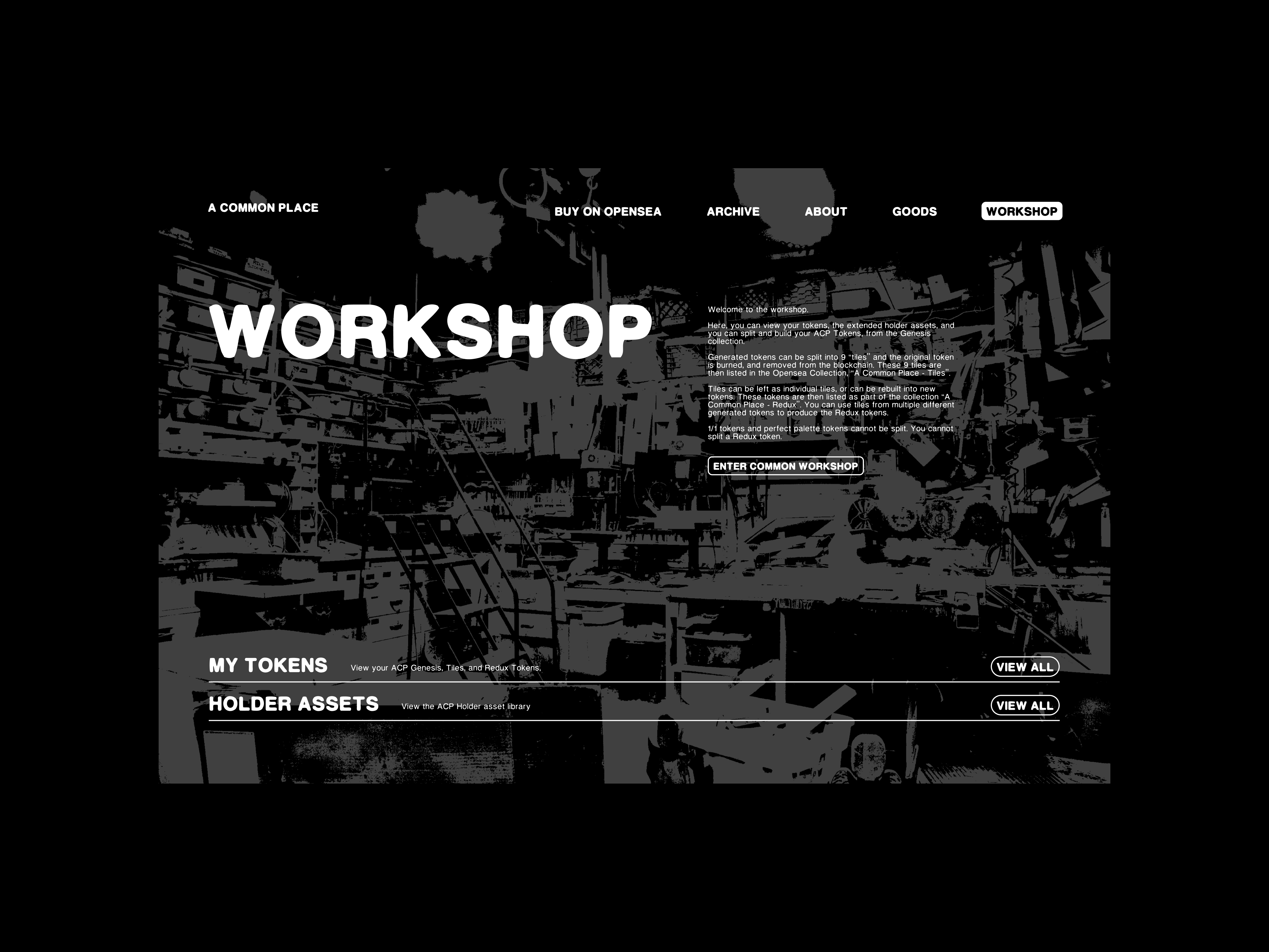 A Common Place NFT Project DAPP Design by Robbie Broome ® on Dribbble