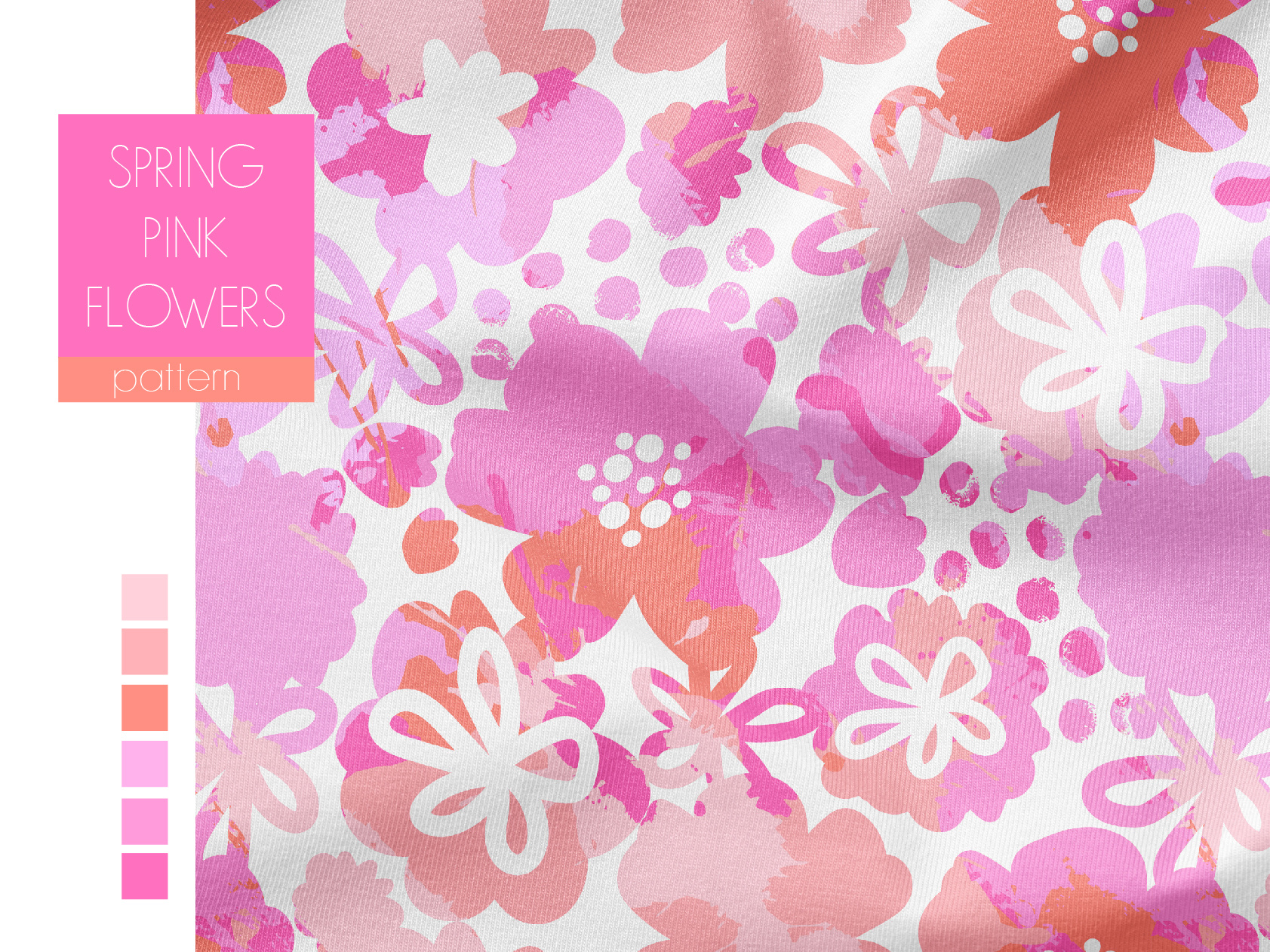 Spring pink flowers pattern by artlavi_design on Dribbble