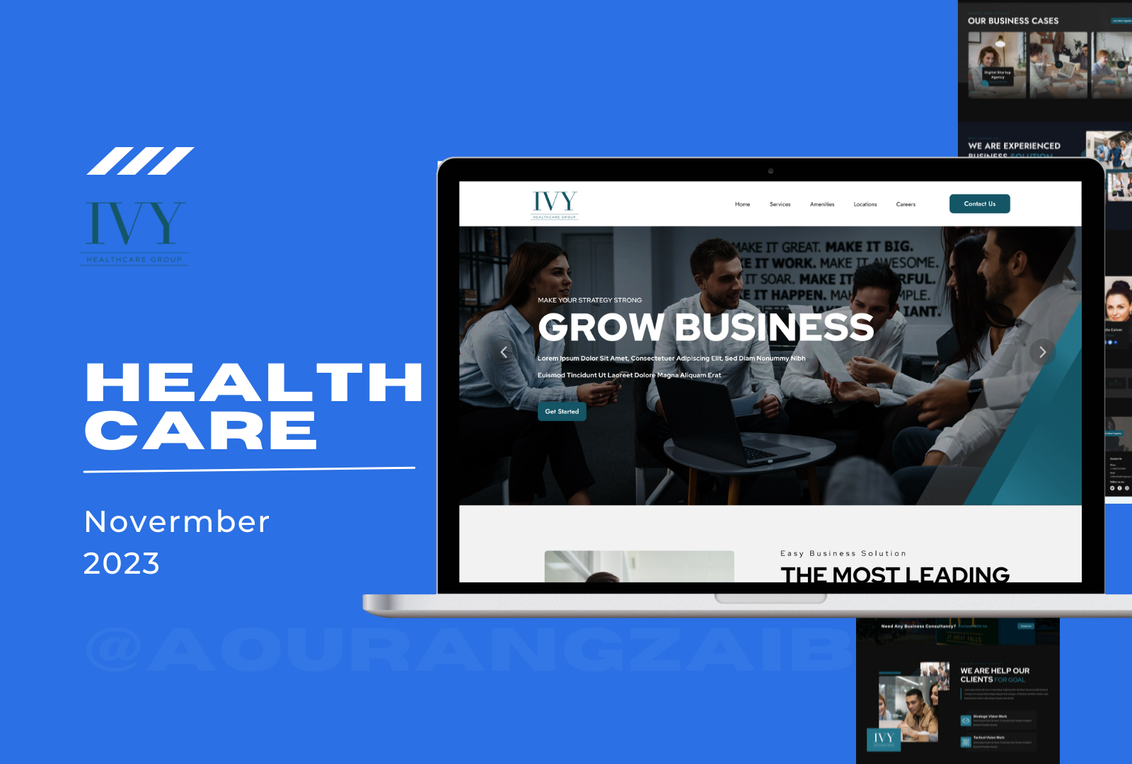 IVY Health Care by Mohammad Aourangzaib Asghar on Dribbble
