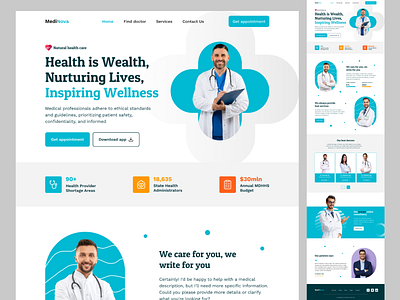 Health-care website UI design by Sazidur Rahman on Dribbble