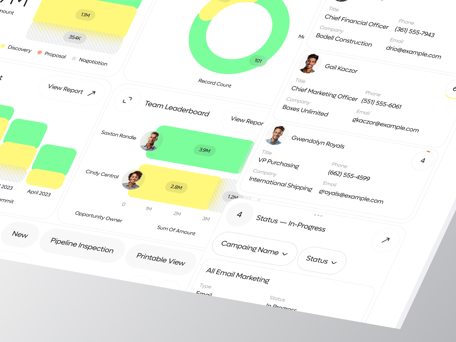Salesforce CRM - Sales Management Dashboard by Jack R. for RonDesignLab ...