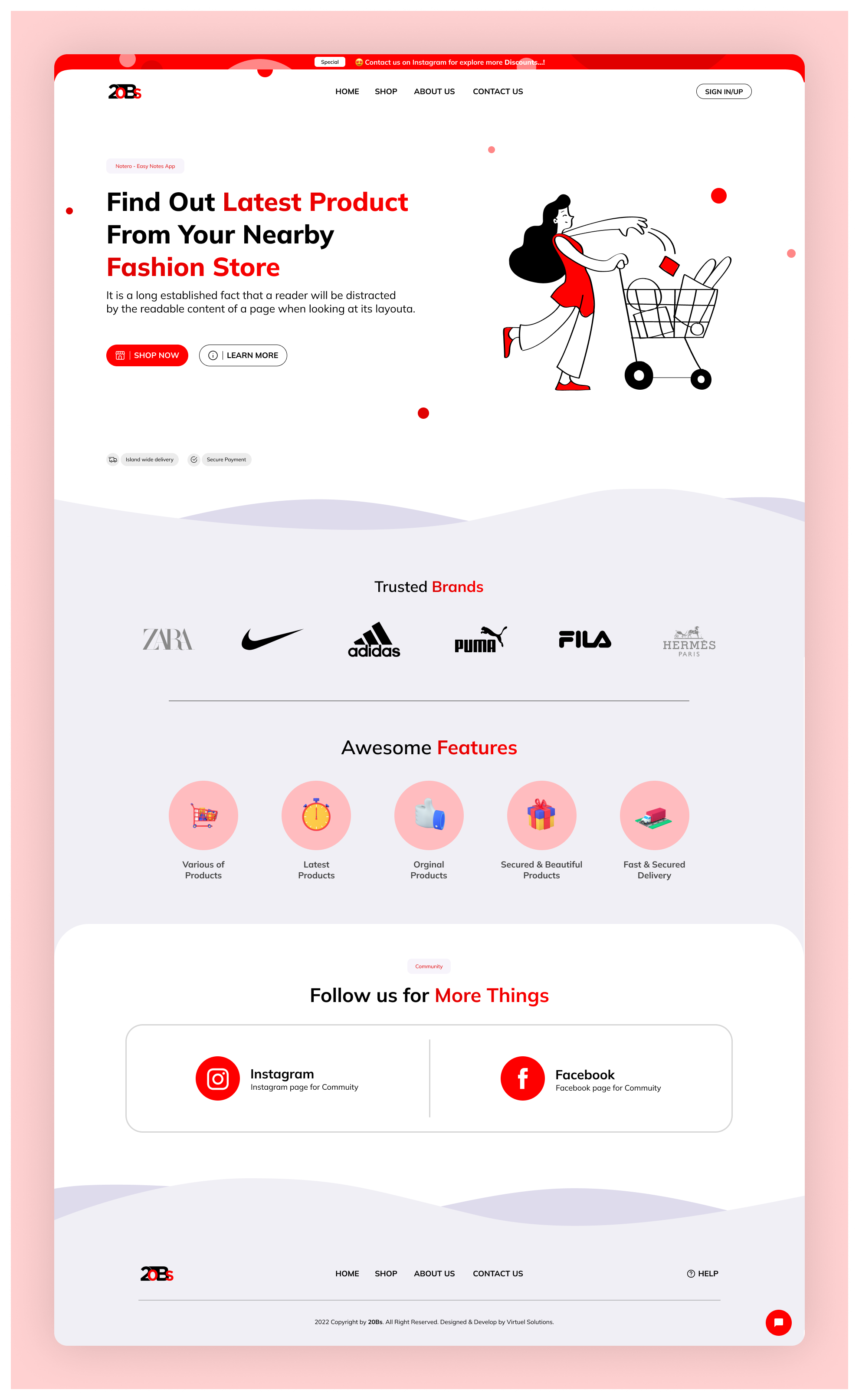 Professional E-commerce Website Landing Page by Kavindu Ranthisaru on ...