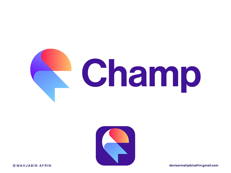 Champ logo design by Mahjabin Afrin on Dribbble