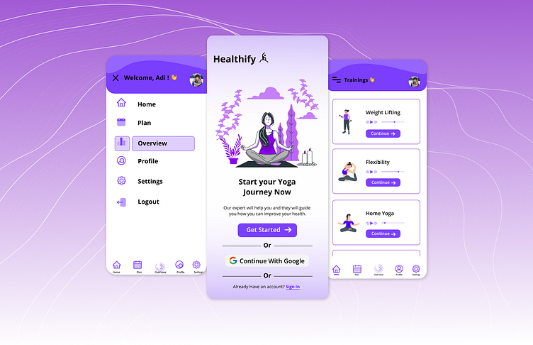 Healthify - Yoga App by BVS Satya Manasa on Dribbble