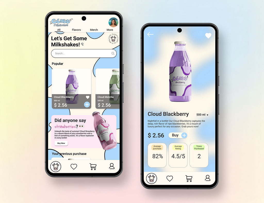 Cloud Milkshake Website Design by Marium Trina on Dribbble