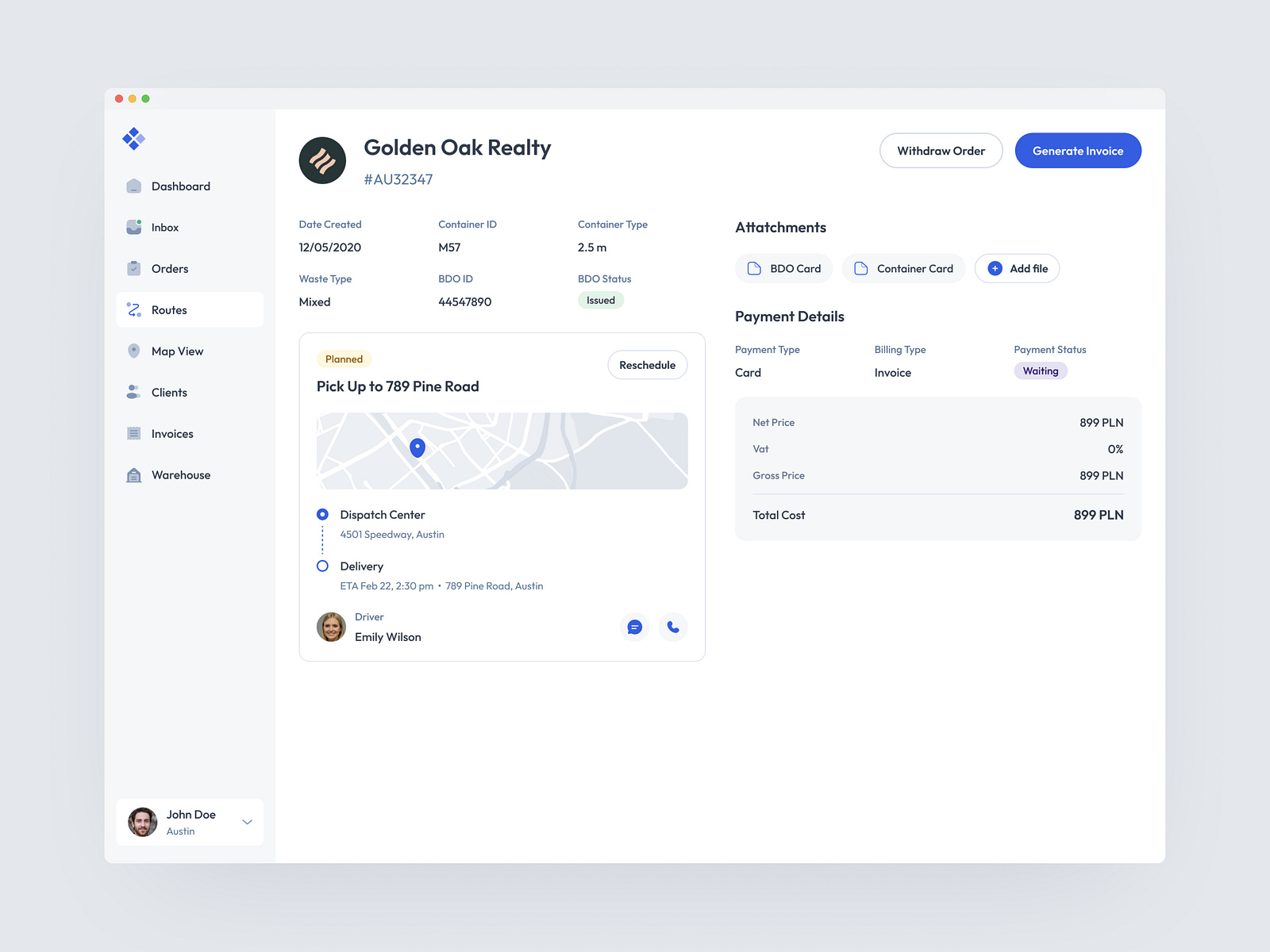 Redesign of the Logistic Management Tool by Katarzyna Szostak on Dribbble