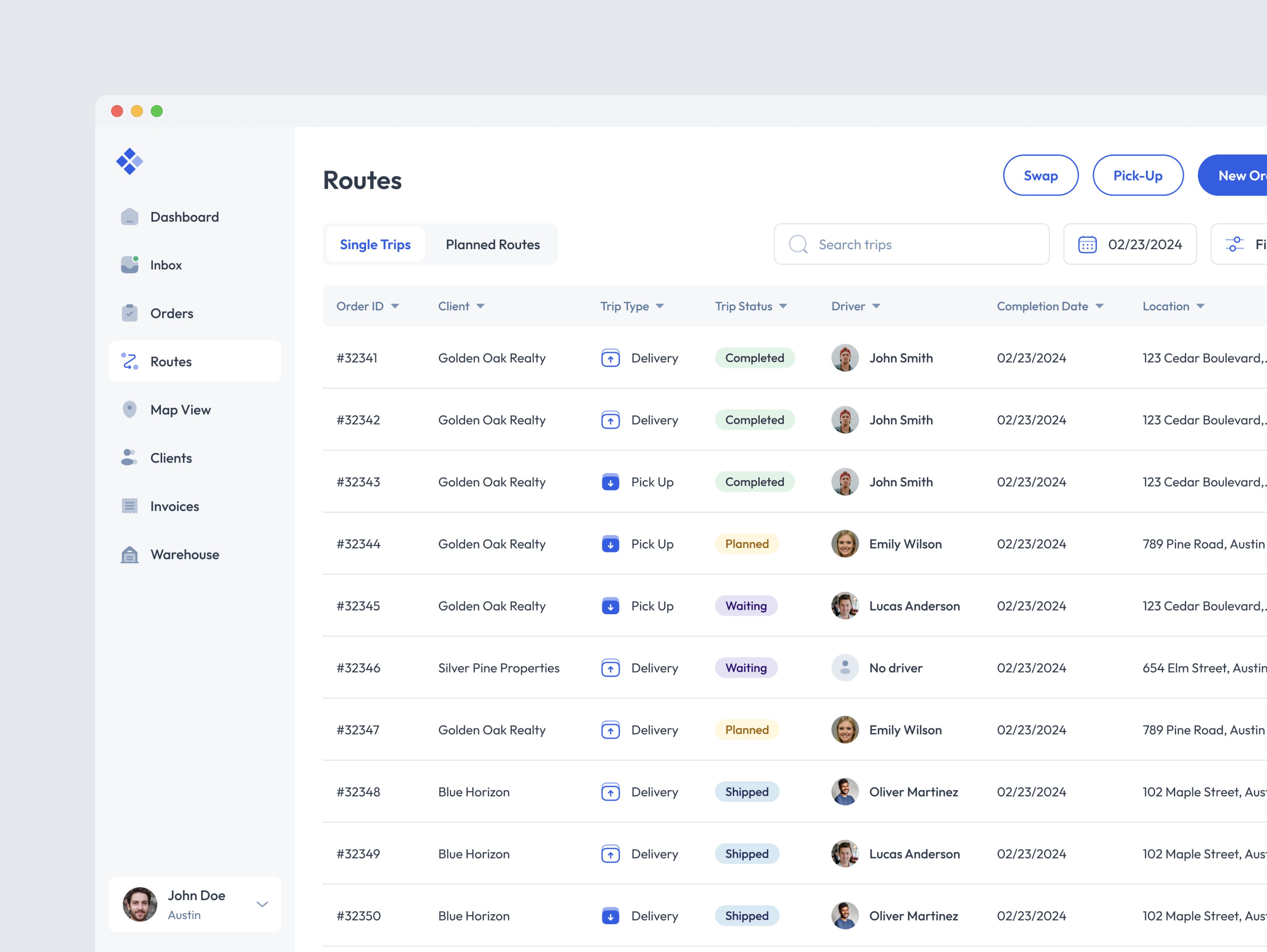 Redesign of the Logistic Management Tool by Katarzyna Szostak on Dribbble