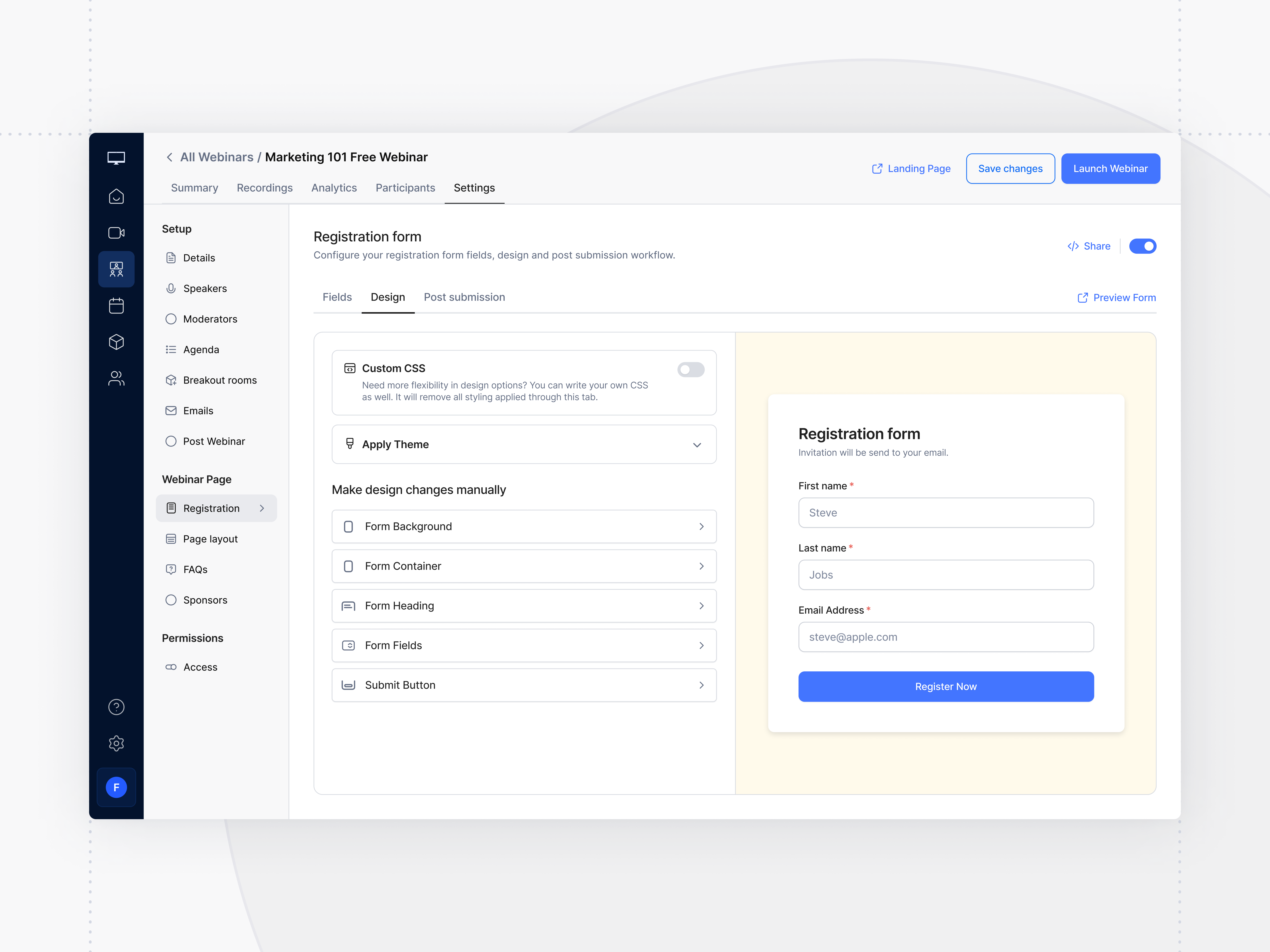 Webinar Registration Form Design Tab by Faizan Madakiya on Dribbble