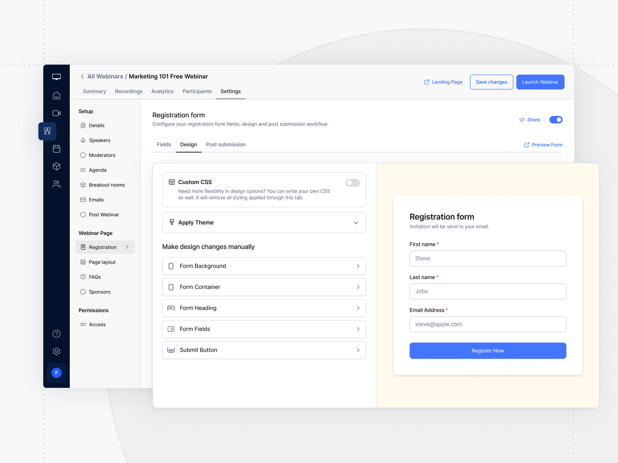 Webinar Registration Form Design Tab by Faizan Madakiya on Dribbble