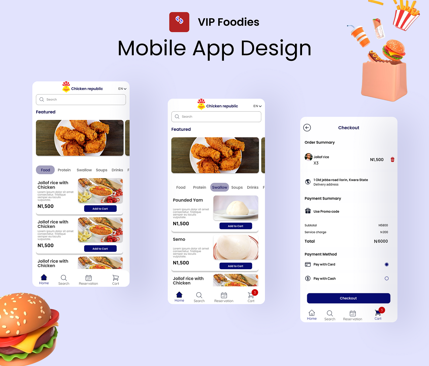 Food Menu- Mobile View by Olajesu Afolayan on Dribbble